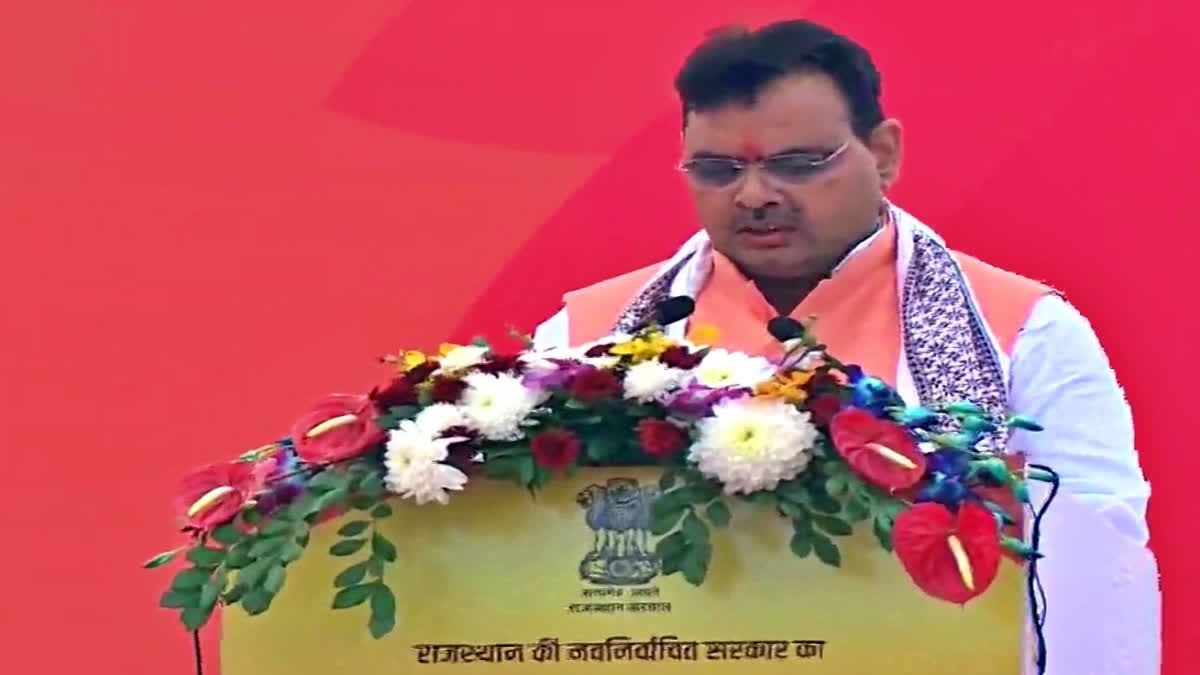 Bhajan Lal Sharma takes helm as Rajasthan CM; Diya Kumari, Premchand ...