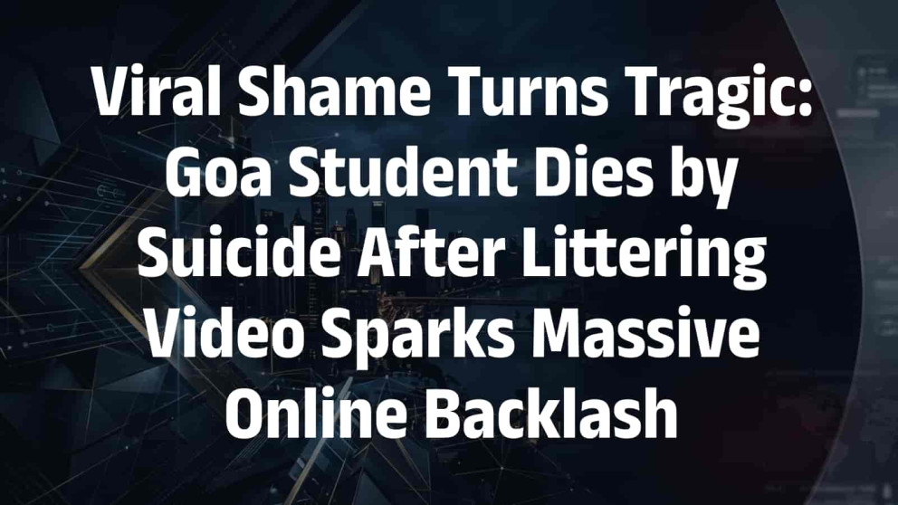 Goa College Student Dies by Suicide After Viral Littering Video Sparks ...